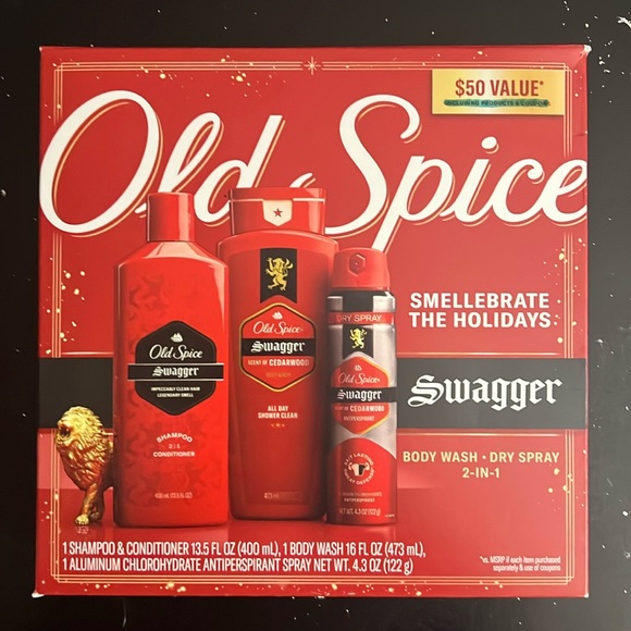Grooming | Old Spice Swagger Gift Set 3ct Body Wash Spray 2in1 Shampoo ...